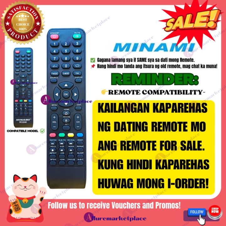 MINAMI Smart TV Remote REPLACEMENT NO SET UP NO CODE Minami Android TV ...