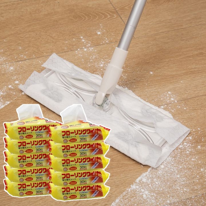 30pcs Flat Mop Electrostatic Dust Wiper Paper Folding Mop Floor ...