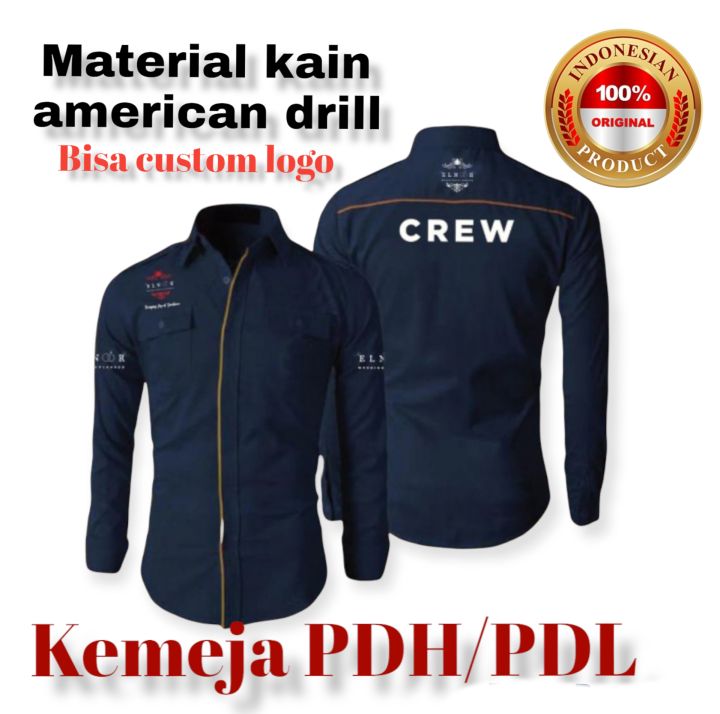 Kemeja PDL PDH (HARGA SATUAN ) free custom logo (bordir) | Lazada Indonesia