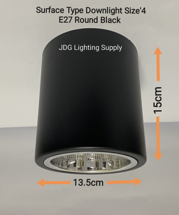 Surface Type DownLight Size'4 E27 Round | Lazada PH