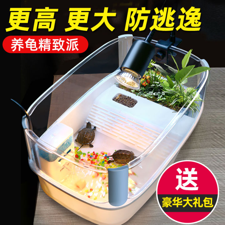 Turtle Feeding Cylinder Ecological Pot Turtle Winter Sleeping Special ...