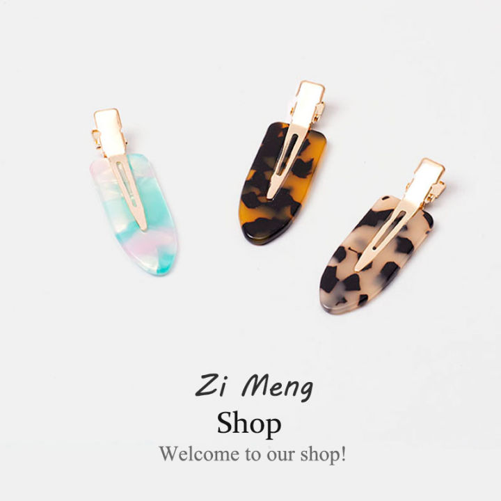 Fashionable Women's Hair Clips Side Acetate Seamless Simple Design Hair ...
