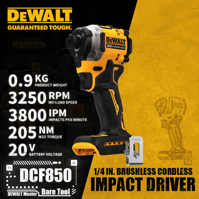 [ขายตรงจากโรงงาน] DEWALT DCF850 20V แบตเตอรี่ลิเธียมไขควงกระแทกไร้แปรง ...