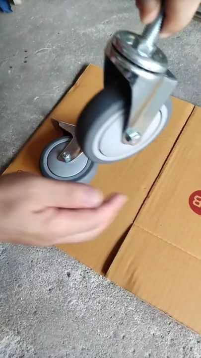 ล้อ ล้อรถเข็น ล้อยาง TPR เงียบ ลื่น 4 นิ้ว 5 นิ้ว ล้อพร้อมแกน รับนน.110 kg. ล้อรถเข็นเบเกอรี่ ...