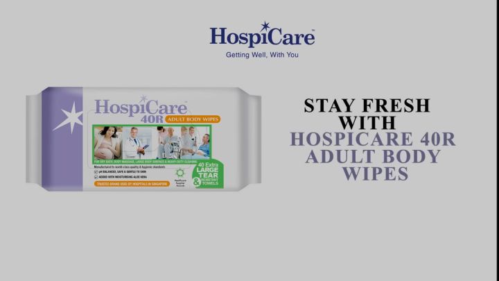HospiCare 40R Comfort-Fit Dry Wipes for Adult Incontinence, 40 Sheets ...