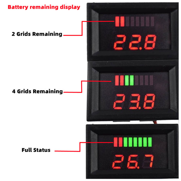 Voltmeter Indikator Level Pengisian Baterai Aki 12V-60V Digital Lcd Display Battery Voltmeter ...
