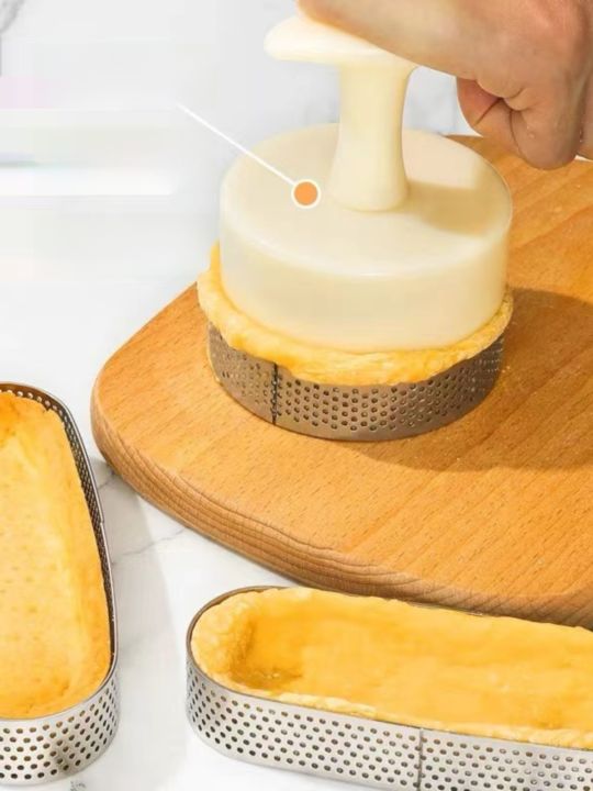 Stainless Steel French Tart Ring Baking Pastry Maker Hole Punching Pie ...