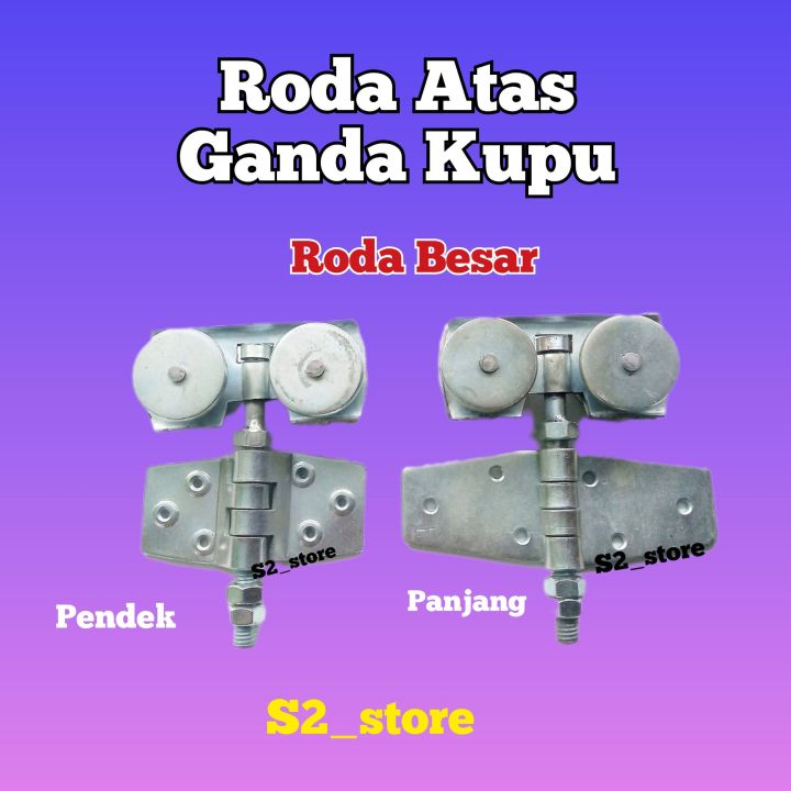 Roda atas doble ganda kupu pintu sliding geser garasi rel handerson ...