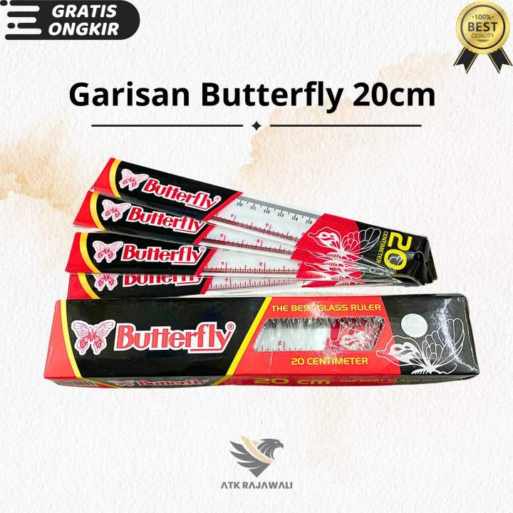 Garisan Butterfly 20 Cm | Penggaris 20Cm Butterfly (pcs/pack) | Lazada ...