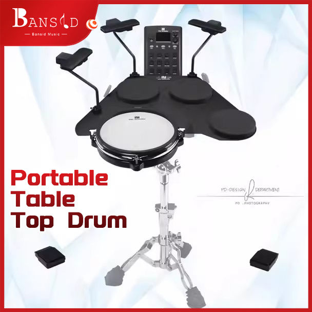Bansid Table Top Drum Kit with Built in Speakers Electronic Drum Set ...