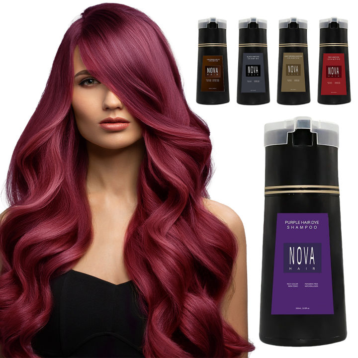 Original Hair Dye Shampoo Nova Hair Instant Dye Shampoo Men Women Quick ...