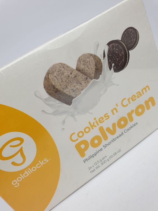 GOLDILOCKS Cookies and Cream Polvoron Box Philippine shortbread cookies ...