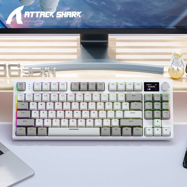 AttackShark K86 Wireless Mechanical Keyboard with Smart Color Screen ...