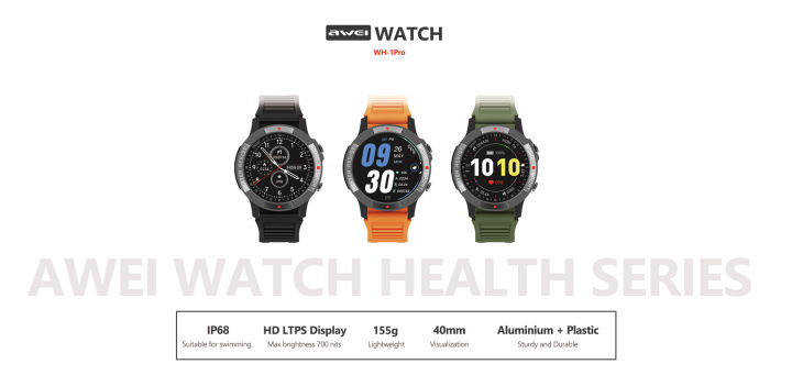 Awei WH1PRO Smart watch IP68 waterproof grade for swimming Store ...