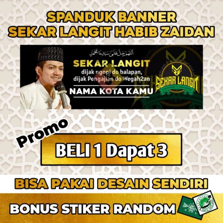 (Promo Beli 1 Dapat 3) Spanduk Banner Sekar Langit, Habib Zaidan | Lazada Indonesia