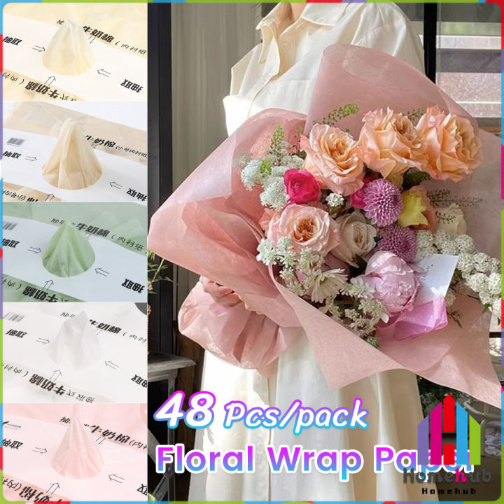 HB Floral Wrap Paper Floral Wrapping Bouquet Waterproof Cotton Paper ...