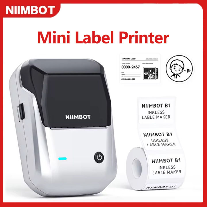 NIIMBOT B1 Mini Portable Thermal Printer With Tapes 2 Inch Adhesive Label Printer Bluetooth ...