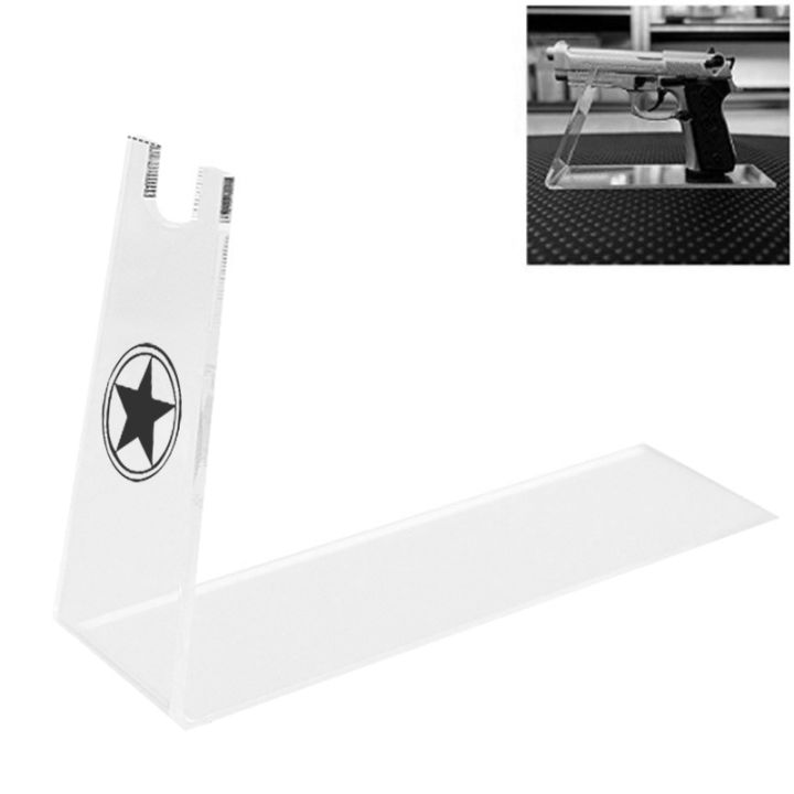 NEW Clear Acrylic Gun Model Display Stand Outdoor Pistols Holder ...