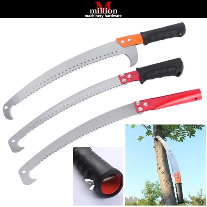 (Dual Hook) Gergaji Pokok 580mm Garden Tree Pruning Saw Tree Cutting ...