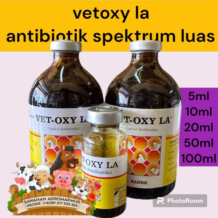 medoxy VETOXY LA 100ml antibiotik obat suntik hewan sapi anjing babi ...