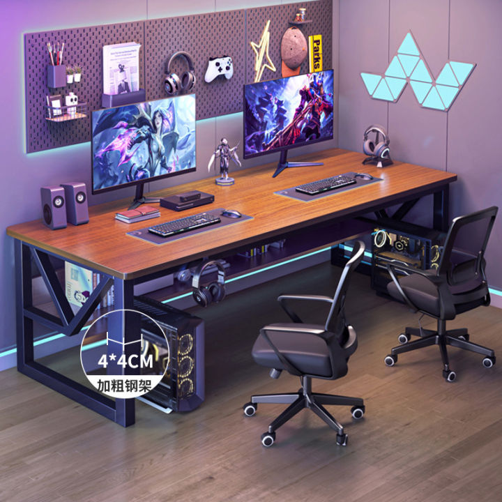 Two-Person Computer Desk Desktop Home E-Sports Table Workbench Double ...