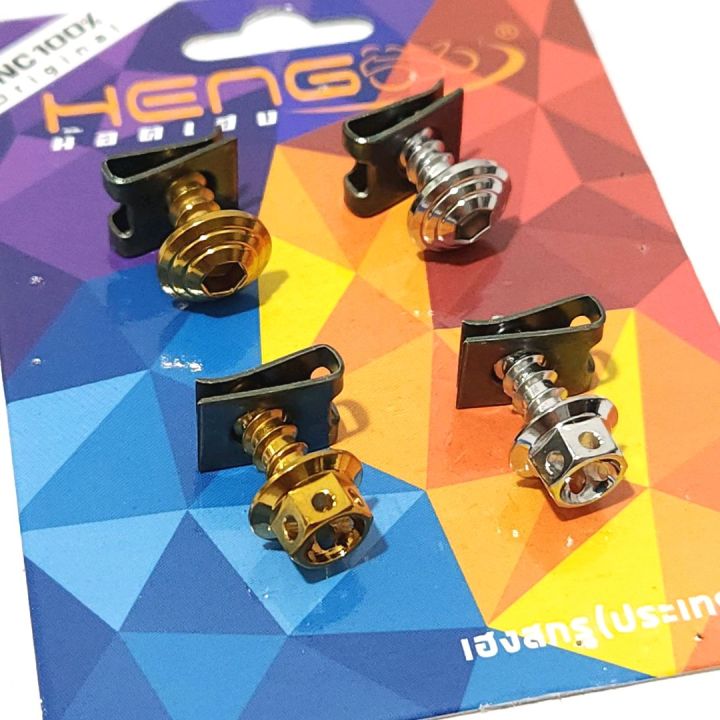 Yayamanin Heng Gold Bolt & Clip Set for Sniper 150/155, Nmax v1 v2, All ...