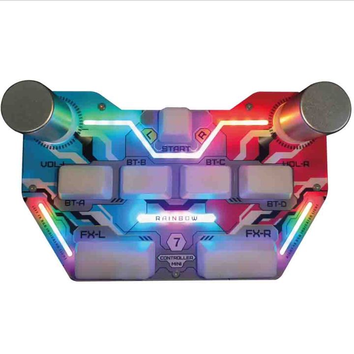 Pocket Voltex 2เครื่องคอนโซลอาเขต RAINBOW 7 Mini สำหรับ Sound Voltex ...