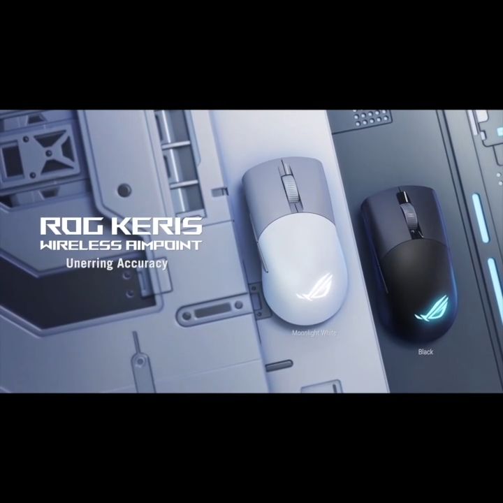 ASUS ROG Keris Wireless AimPoint Sensor Gaming Mouse 36000 DPI with ROG ...