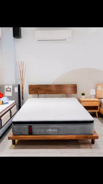Solid Wooden Muji Bedframe + Mattress Set / Solid Kayu Katil Muji ...