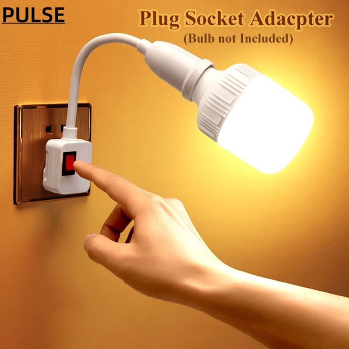 Daily home Plug in Flexible Wall Light Socket Adapter E27 Lamp Bulb ...