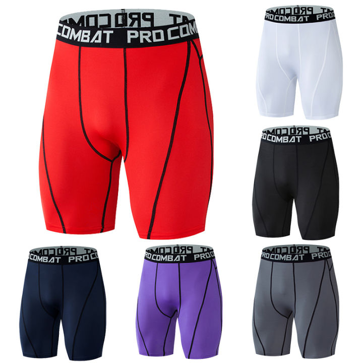 Men Bodybuilding Shorts Fitness Workout Inseam Gym Knickers Male Muscle ...