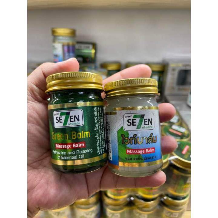 GREEN SEVEN GREEN & WHITE MASSAGE BALM MADE IN THAILAND | Lazada PH