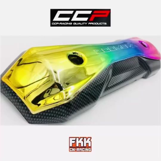 แผงกันร้อนท่อ Zoomer-X ปี 2012-2014 เคฟล่ารุ้ง แบบแต่ง อย่างหนา อย่างดี ...