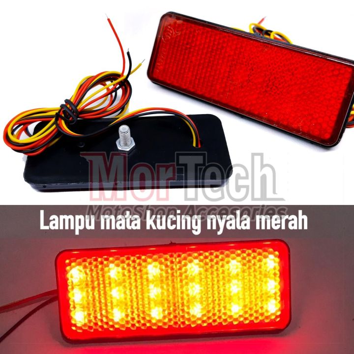 Lampu Motor Stop Tambahan Variasi LED / Lampu Mata Kucing LED motor ...