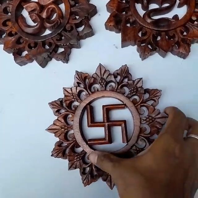 Kerajinan Panil ukiran kayu 20cm hiasan dekorasi dinding handmade Bali ...