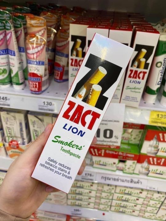 Kem đánh răng tẩy trắng dành cho người hút thuốc lá Zact Lion | Lazada.vn