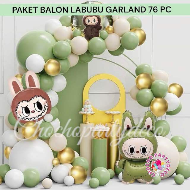 Paket Balon LABUBU GARLAND 76 PC / Dekorasi Ulang Tahun Labubu | Lazada ...
