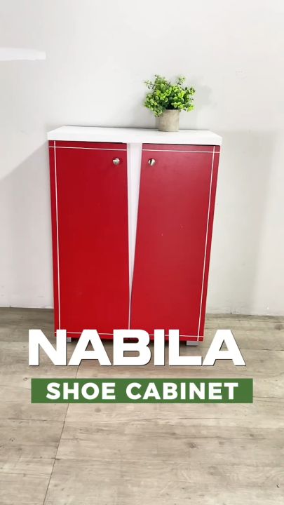 LOFT Design rak kasut NABILA 2 door shoe rack cabinet - 2 colors | Lazada