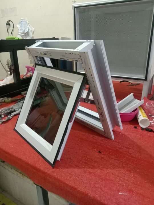 jendela Boven aluminium 40x40 3 inci gratis palet kayu | Lazada Indonesia
