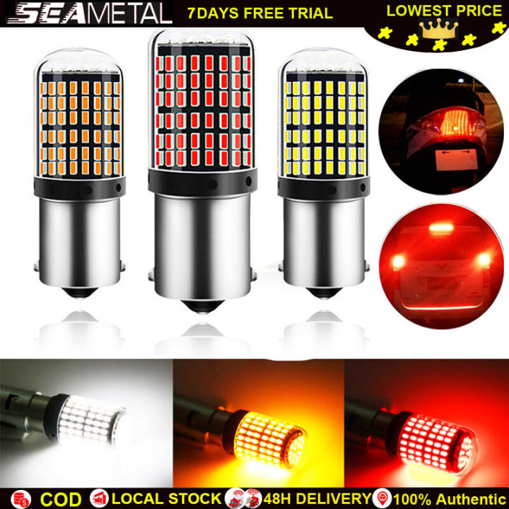 SEAMETAL Car Turn Signal Brake Light Canbus 1156 1157 BAU15S 21W 3014 ...