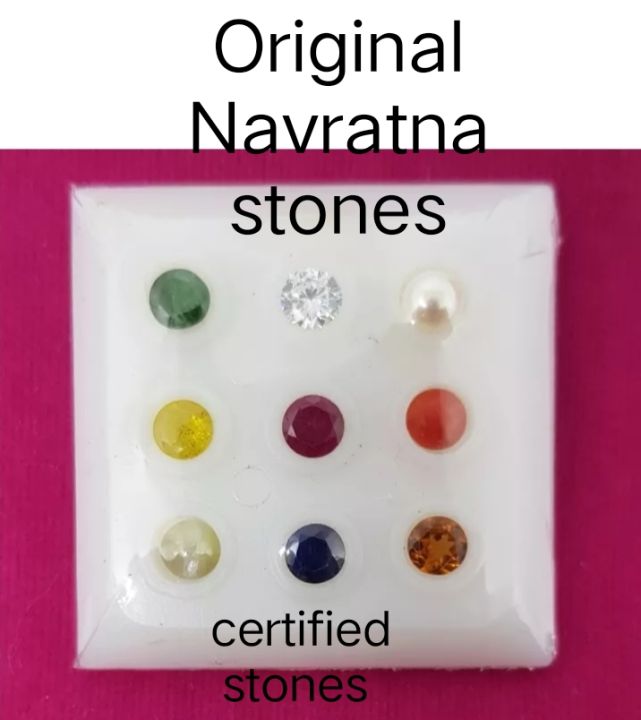 [PRE ORDER 3 WEEKS] : original Navratna stones(certified by gemology ...