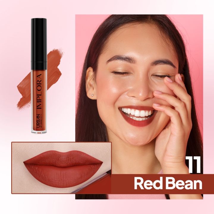 Implora Urban Lip Cream Matte 11 Red Bean | Lazada Indonesia