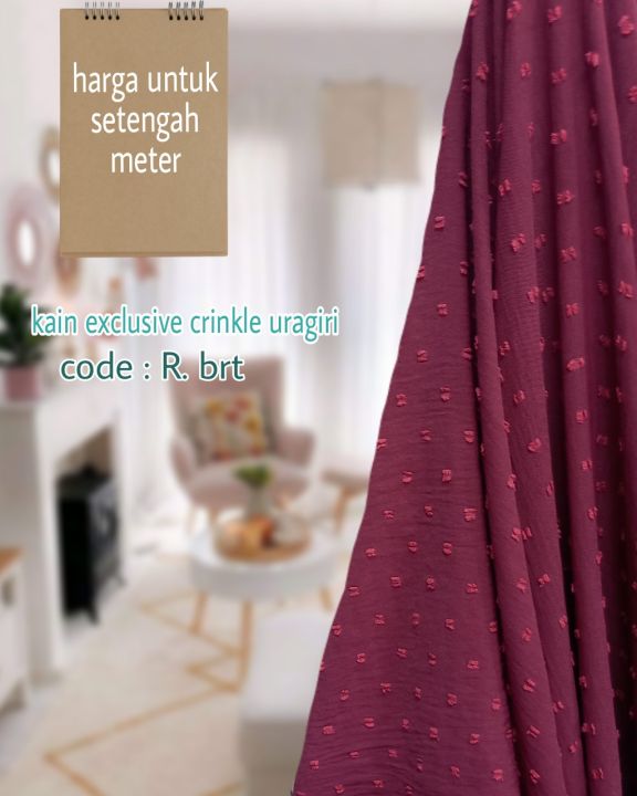 kain CEY AIRFLOW STRETCH CRINKLE MOTIF URAGIRI ( HARGA 0,5 METER ...