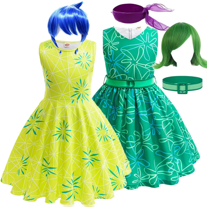 หญิงภายใน Disgust ชุดคอสเพลย์วันเกิด Party Dress Up ฮาโลวีนบทบาทเล่น ...