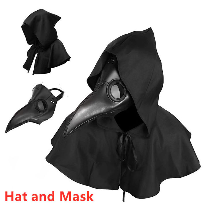 Plague Doctor Mask Cloak Dress Up Costume Halloween Trendy Spooky Play ...