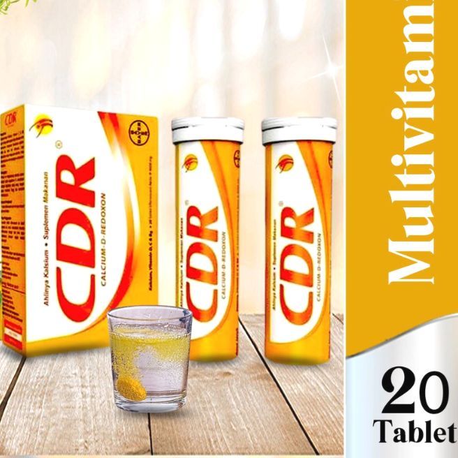 CDR EFFERVESCENT Isi 10 dan 20 pcs cdr Suplemen Kalsium Rasa Jeruk cdr ...