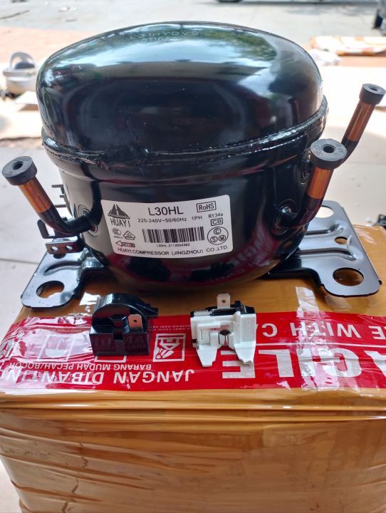 KOMPRESOR KULKAS 1 PINTU L30HL KOMPLIT PTC RILAY OVERLOAD | Lazada ...