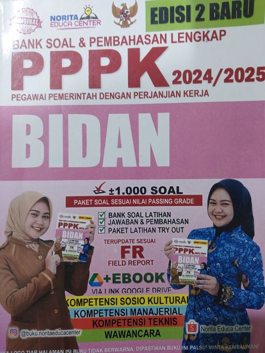BUKU BANK SOAL & PEMBAHASAN LENGKAP PPPK BIDAN 2024/2025 pegawai pemerintah dengan perjanjian ...