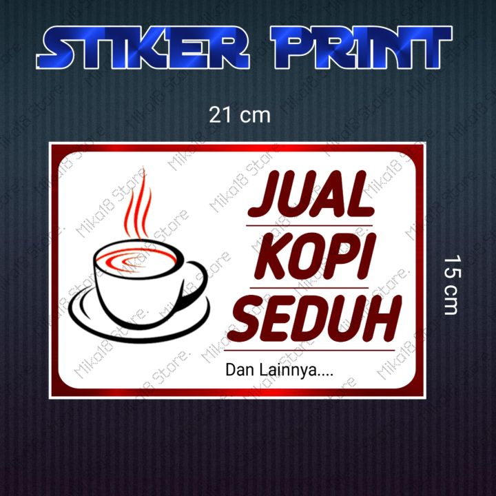 STIKER WARUNG JUAL KOPI SEDUH | Lazada Indonesia