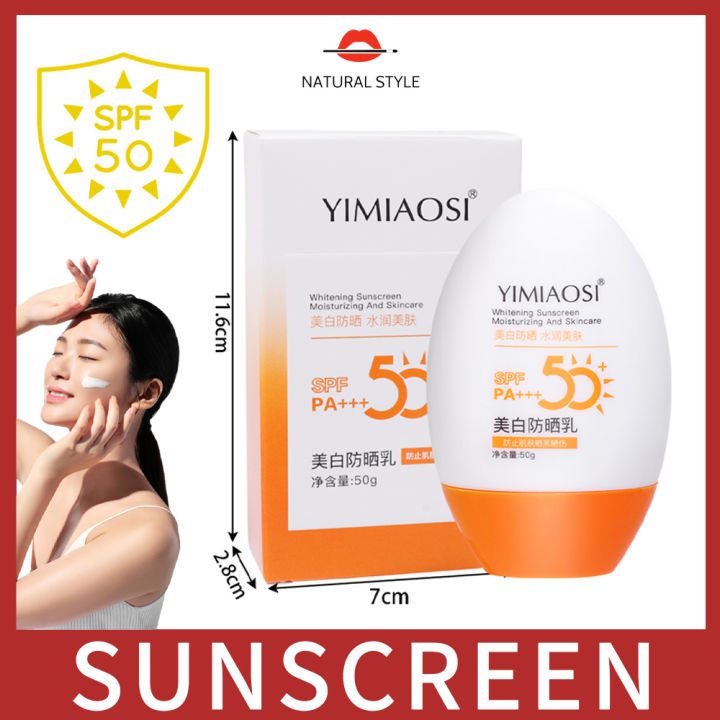 【Natural style】Whitening Sunscreen Lotion Spf 50+ Protective Face Body ...